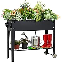 Amazon.com: FOYUEE Raised Planter Box with Legs Outdoor Elevated Garden ...