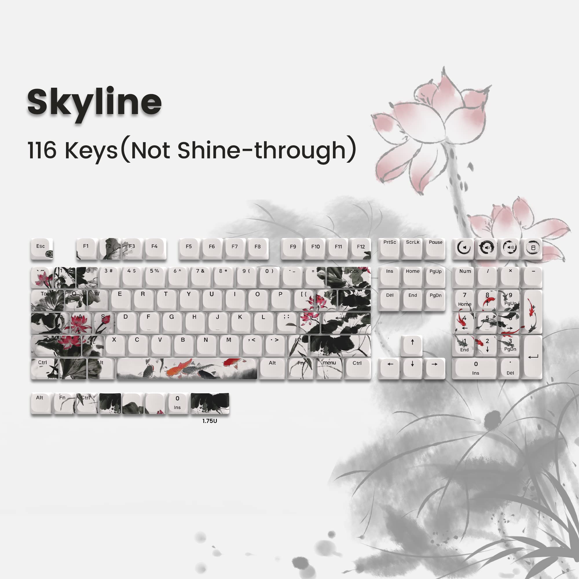 Mua XVX Low Profile Keycaps - Lotus Keycap Set 116 Keys, DYE-Sub PBT ...