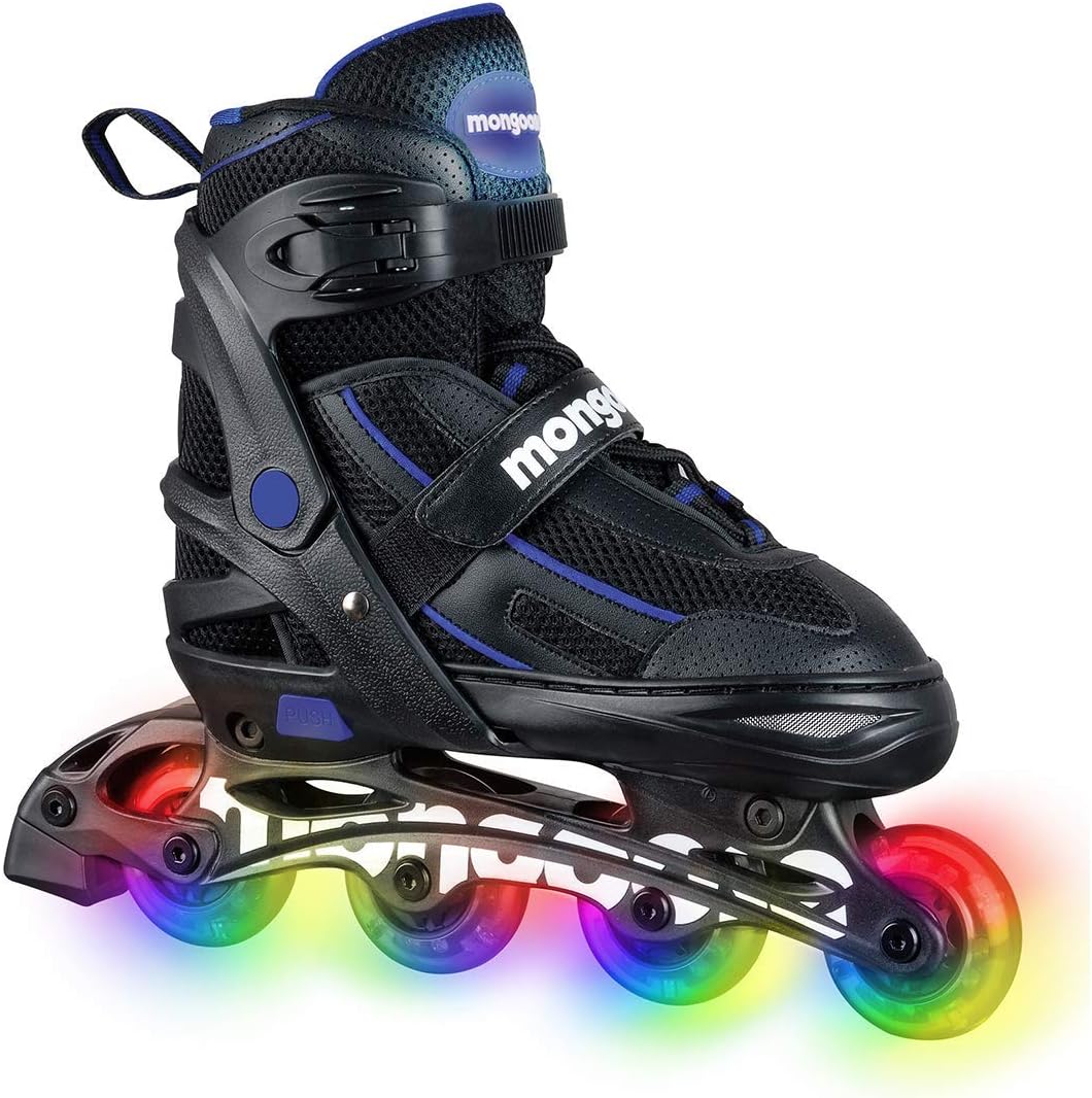 Mongoose - Patines en línea con Luces Ajustables - Azul y Negro ...