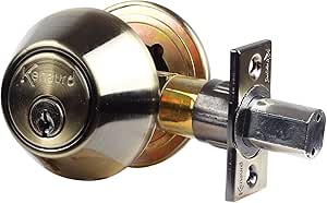Double Sided Cylinder Deadbolt Lock Keyways SC1 Door Lock Gold & Silver ...