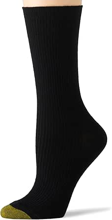 Gold Toe Women's Aquafx Crew Socks with Non Binding Top, Black, 9-11 at ...
