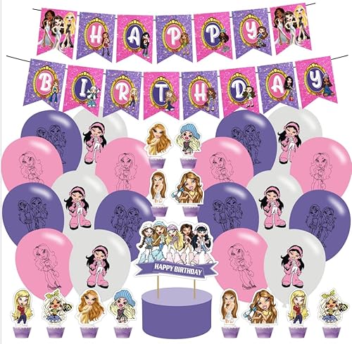 Girls of Bratz Birthday Party Decorations, Bundle of 33 Bratz's Themed ...