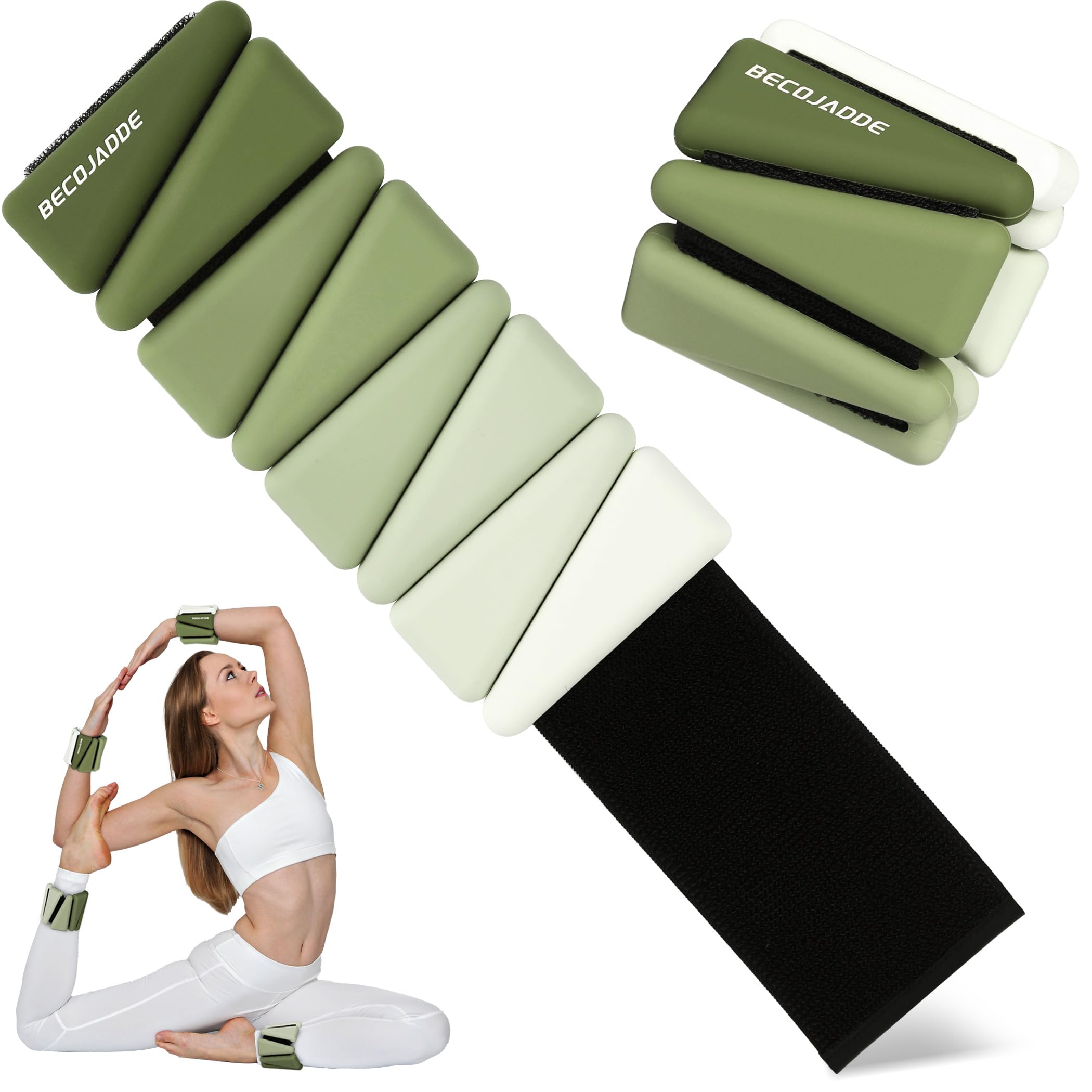 BECOJADDE Wrist Weights for Women At Home 2Lbs Ankle Weights Set of 2 ...