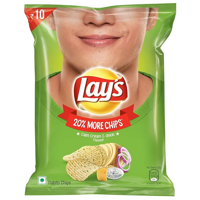Lays Potato Chips - Calm Cream & Onion Flavour - 30g Pack: Amazon.in ...