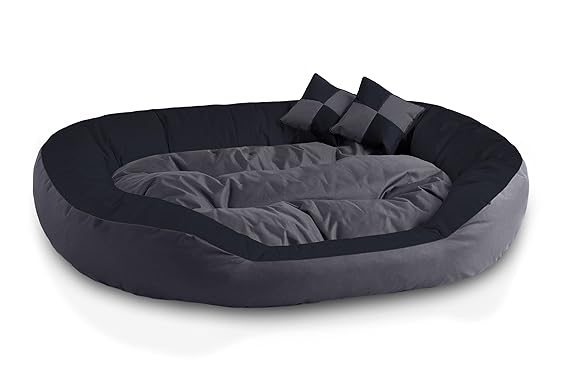 BedDog 4in1 Hundebett SABA, Wende-Hunde-Kissen oval-rund, großes ...