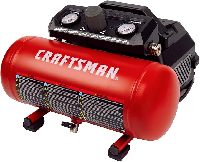 Craftsman Compresor de aire portátil de 1,5 galones 3/4 HP, máximo 135 ...