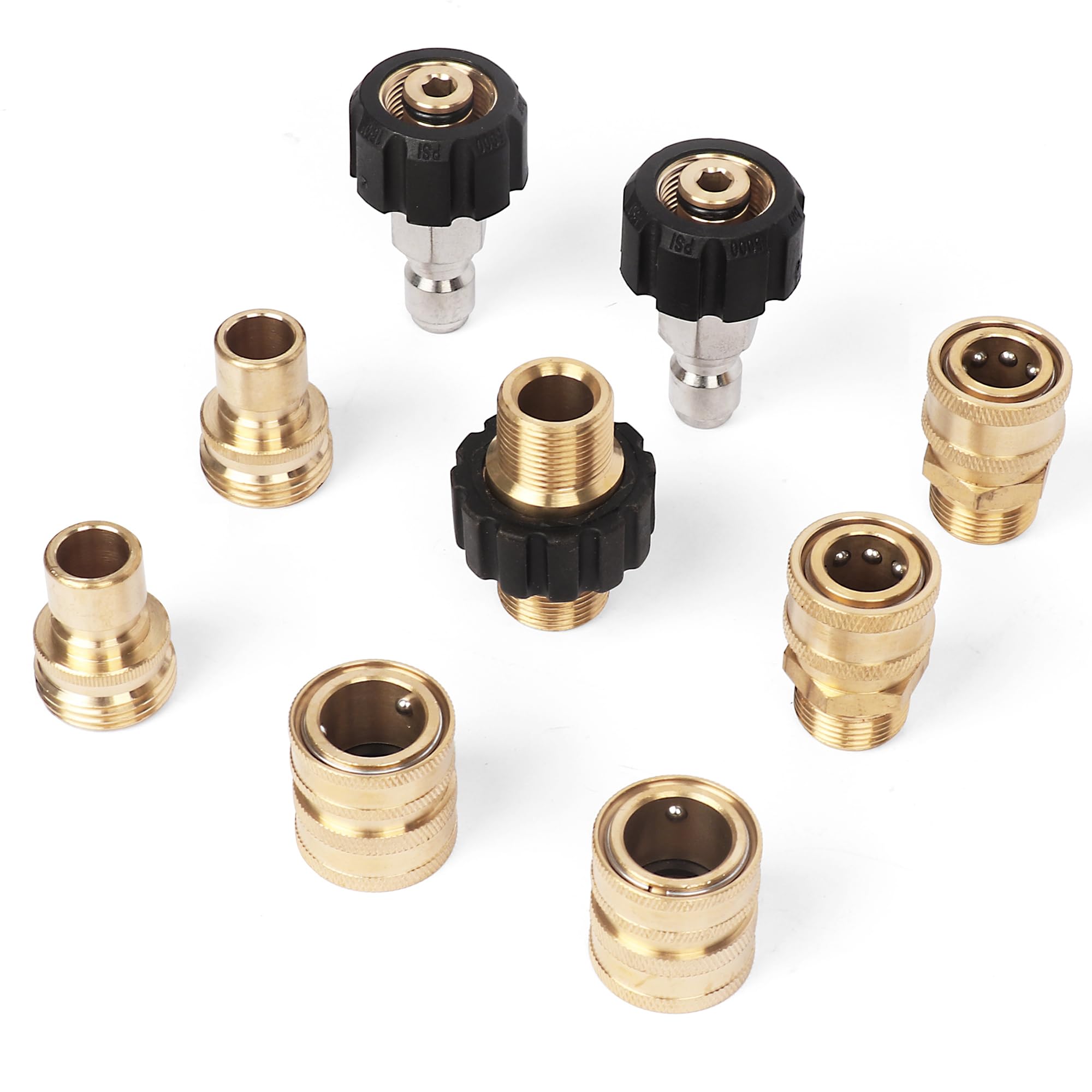Ufixed 9 in 1 Universal Pressure Washer Accessories 3/8" Quick Connect ...