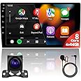 Amazon.com: 10inch 8Core 4+64GB QLED Full Touch Screen Android Car Radio Audio Video Stereo ...