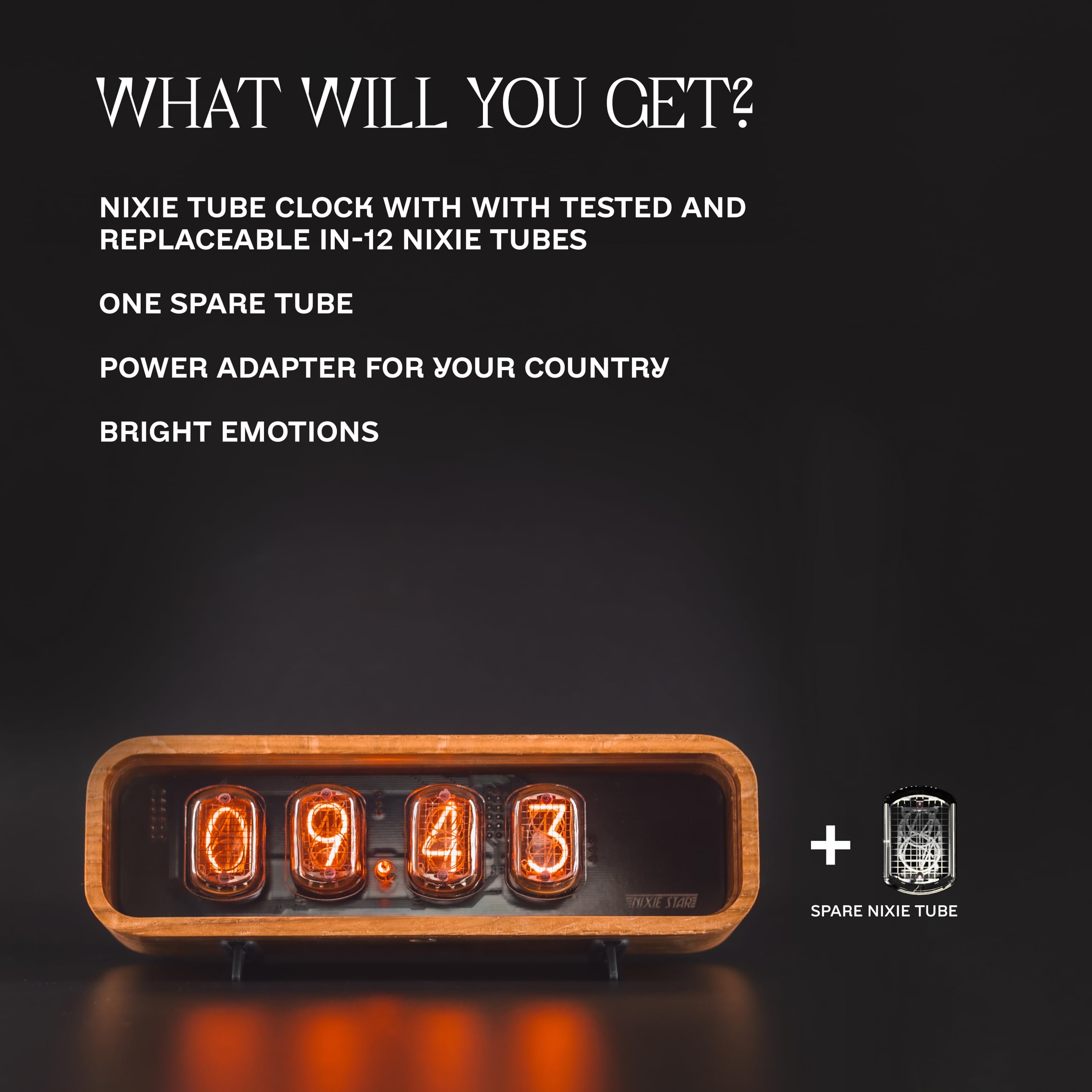 Mua Real Nixie Tube Clock with Easy Replaceable IN-12 Nixie Tubes ...