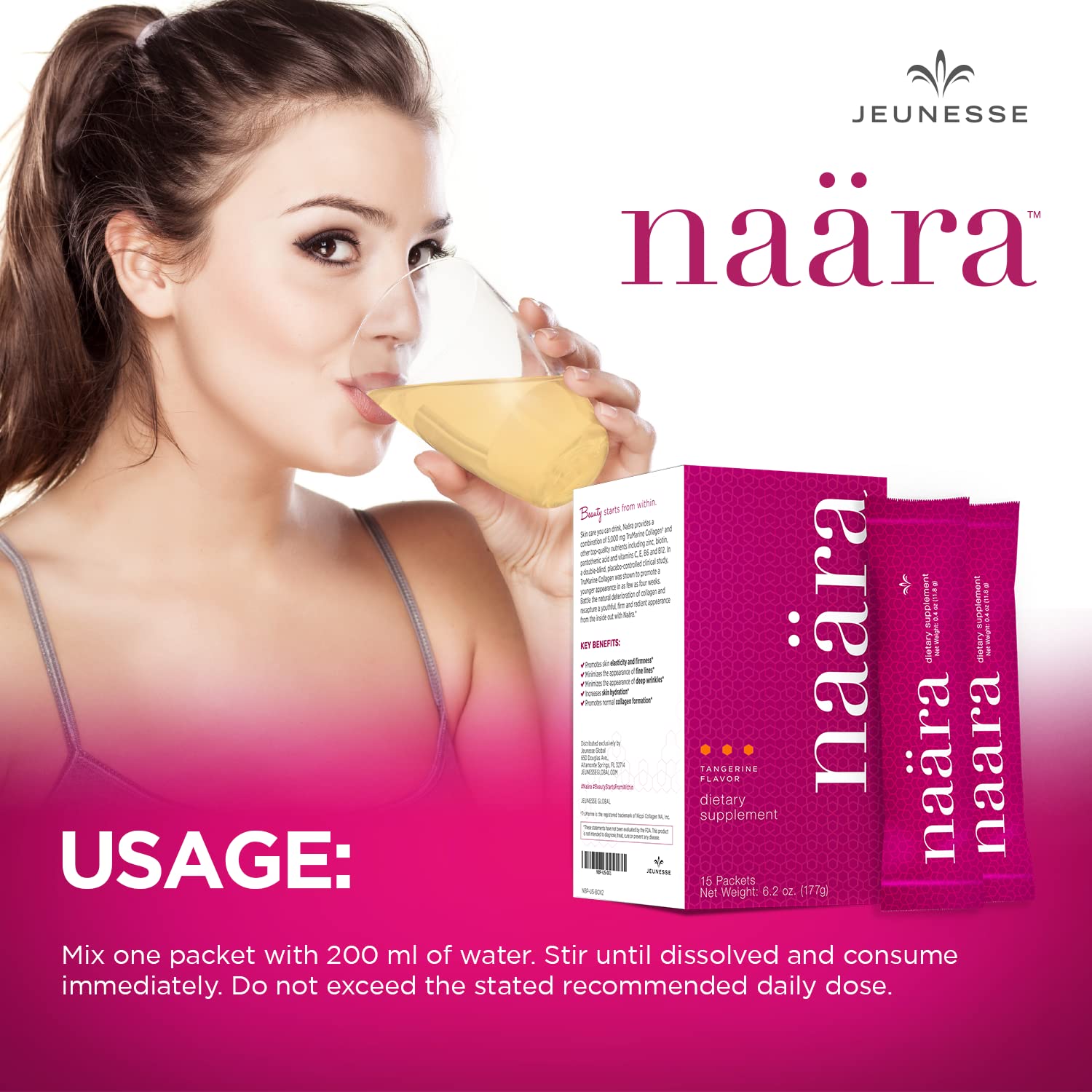Mua Jeunesse Naara Hydrolised Collagen Beauty Drink Naära trên Amazon ...