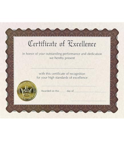 Outstanding Achievement Certificate