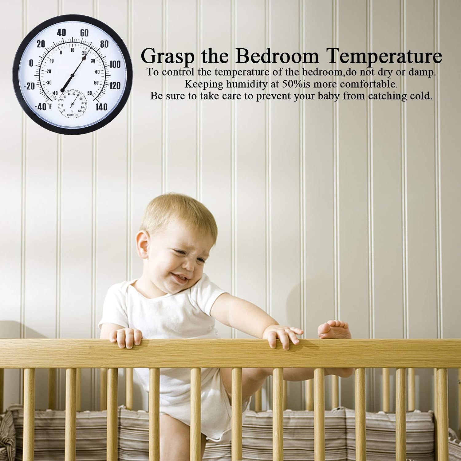 VCUTEKA Thermometer Hygrometer Indoor Outdoor – Hanging Wall Weather ...