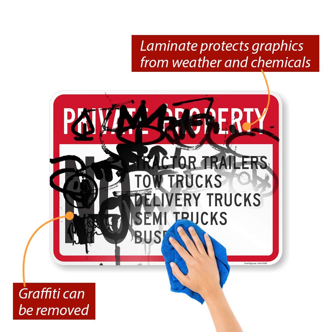 18 x 24 Aluminum MyParkingSign K-8719-AL-18x24 18 x 24 Aluminum Buses ...