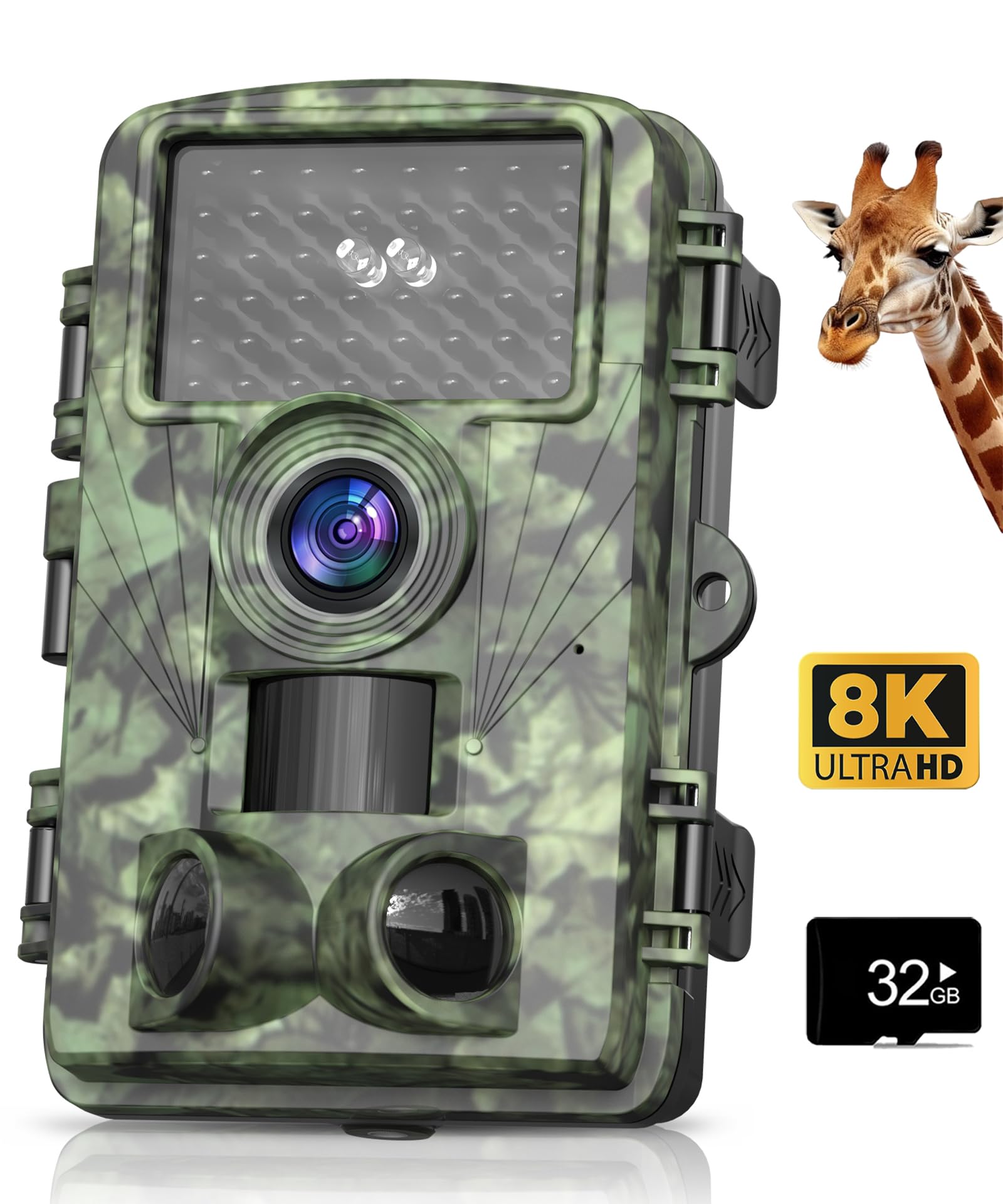 HXMBFBF Trail Camera 8k 60MP WiFi Game Camera with No Glow Night Vision ...