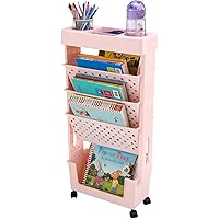 Amazon.com: CINPIUK Pink Rolling Office Paper Organizer, Mobile Book ...