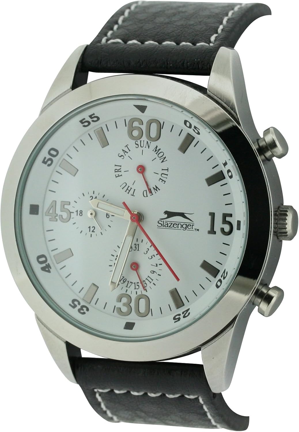 Slazenger Men's Silver Tone Dial Watch-Slz502/B: Amazon.co.uk: Watches