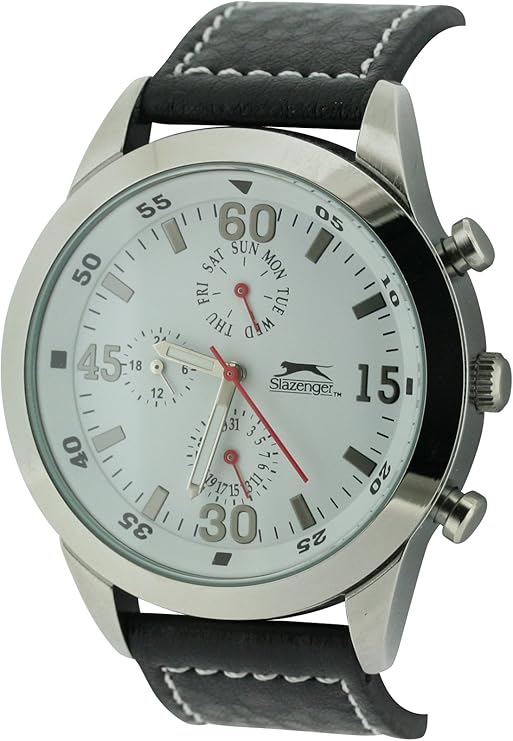 Slazenger Men's Silver Tone Dial Watch-Slz502/B: Amazon.co.uk: Watches