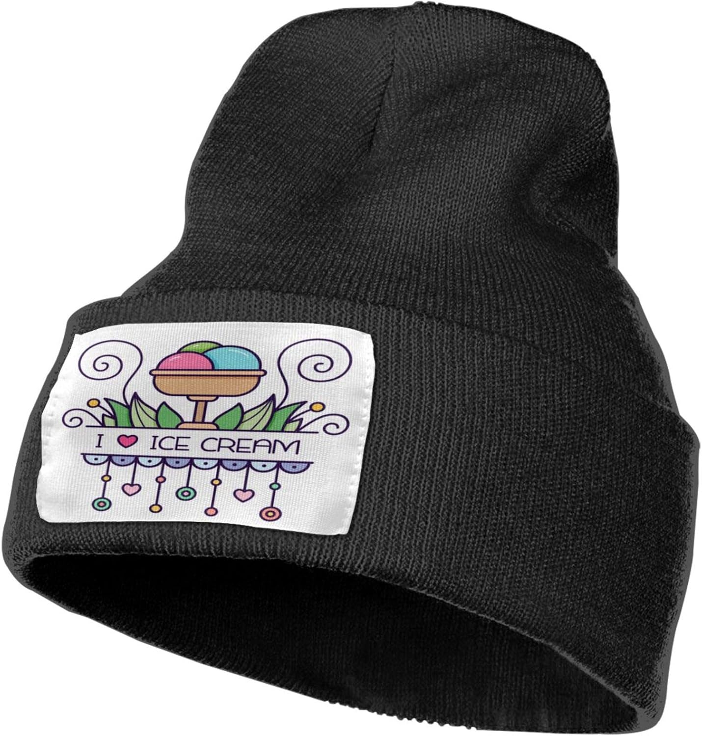 I Love Ice Cream Winter Knitted Caps Soft Knit Hat Warm Ski Hat for Men ...
