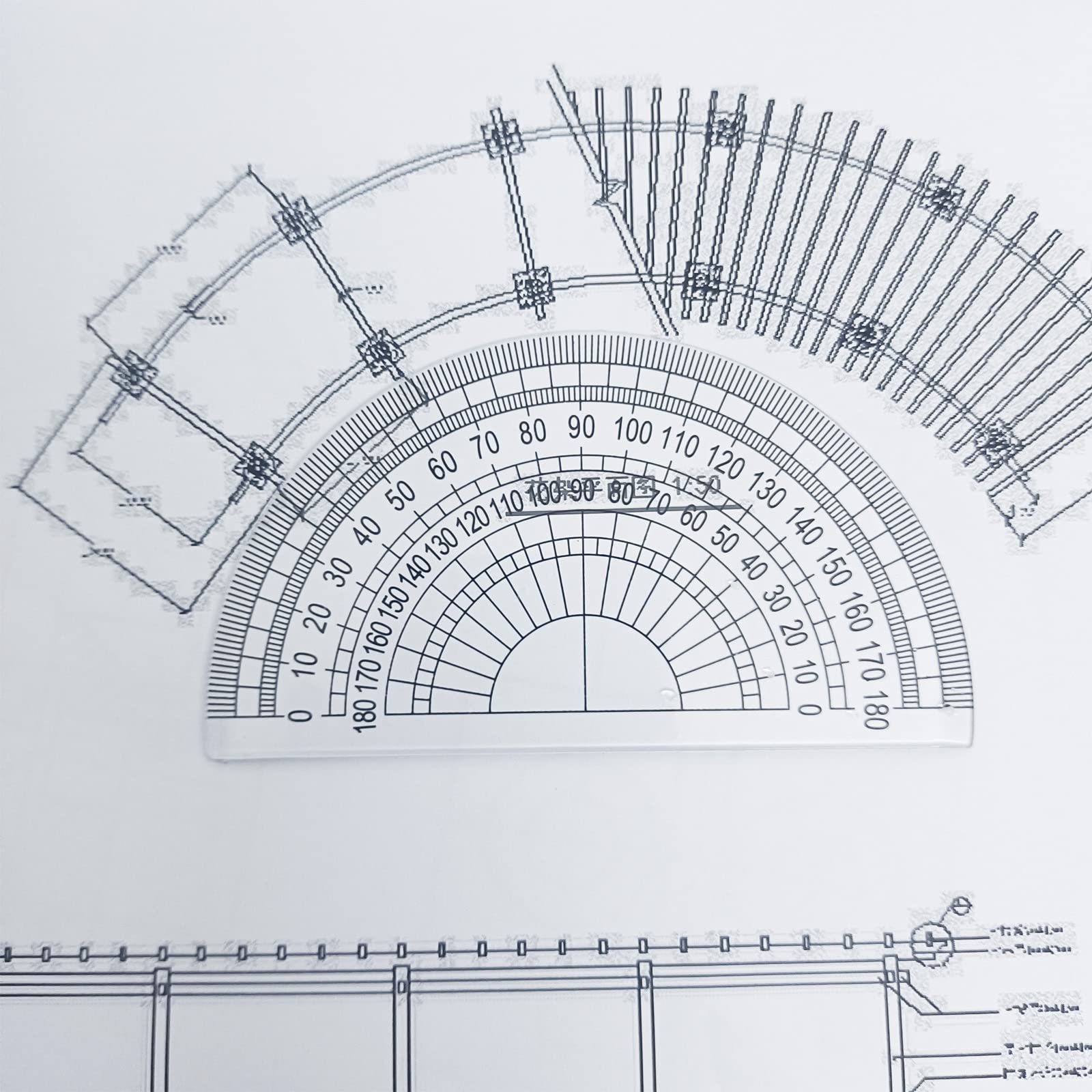 Mua BlingKingdom 3pcs Clear Plastic Geometry Protractor 180 Degrees ...