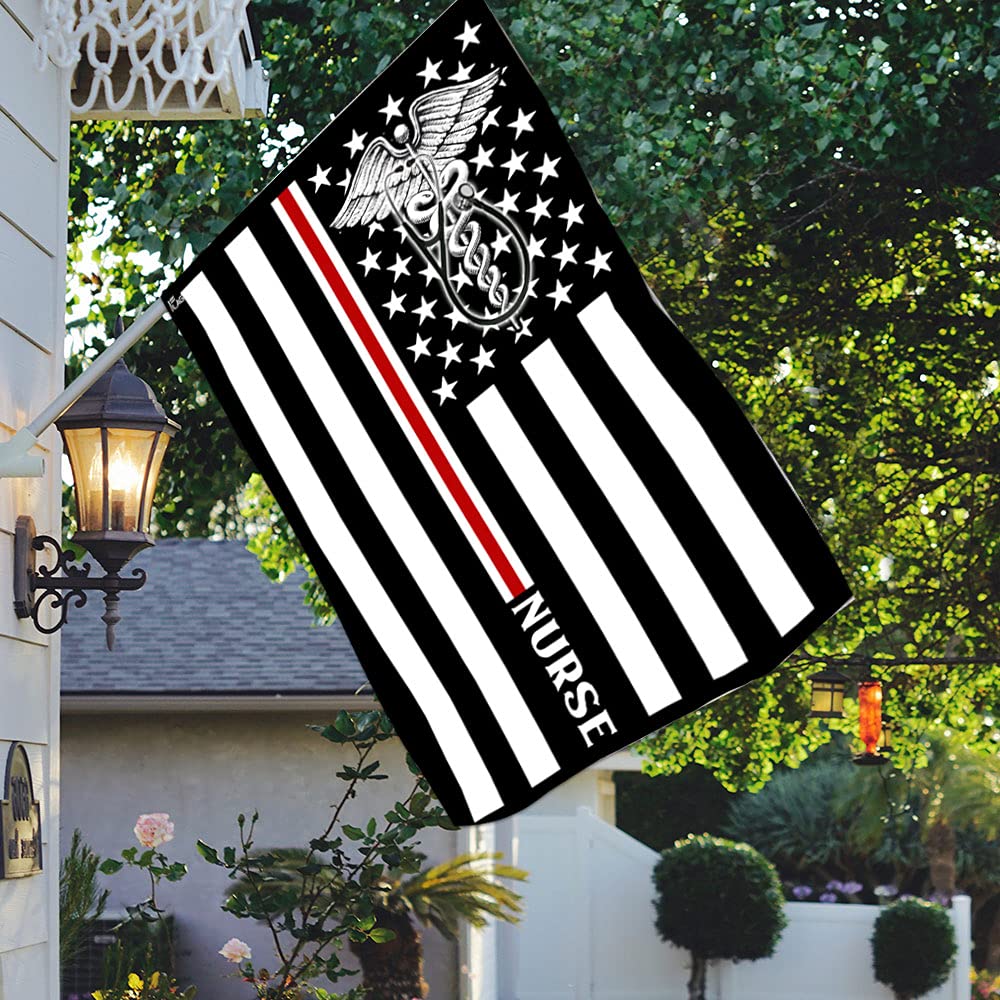 FLAGWIX American Flag, Nurse Flag Thin Red Line Nurse Flag - 4th of ...