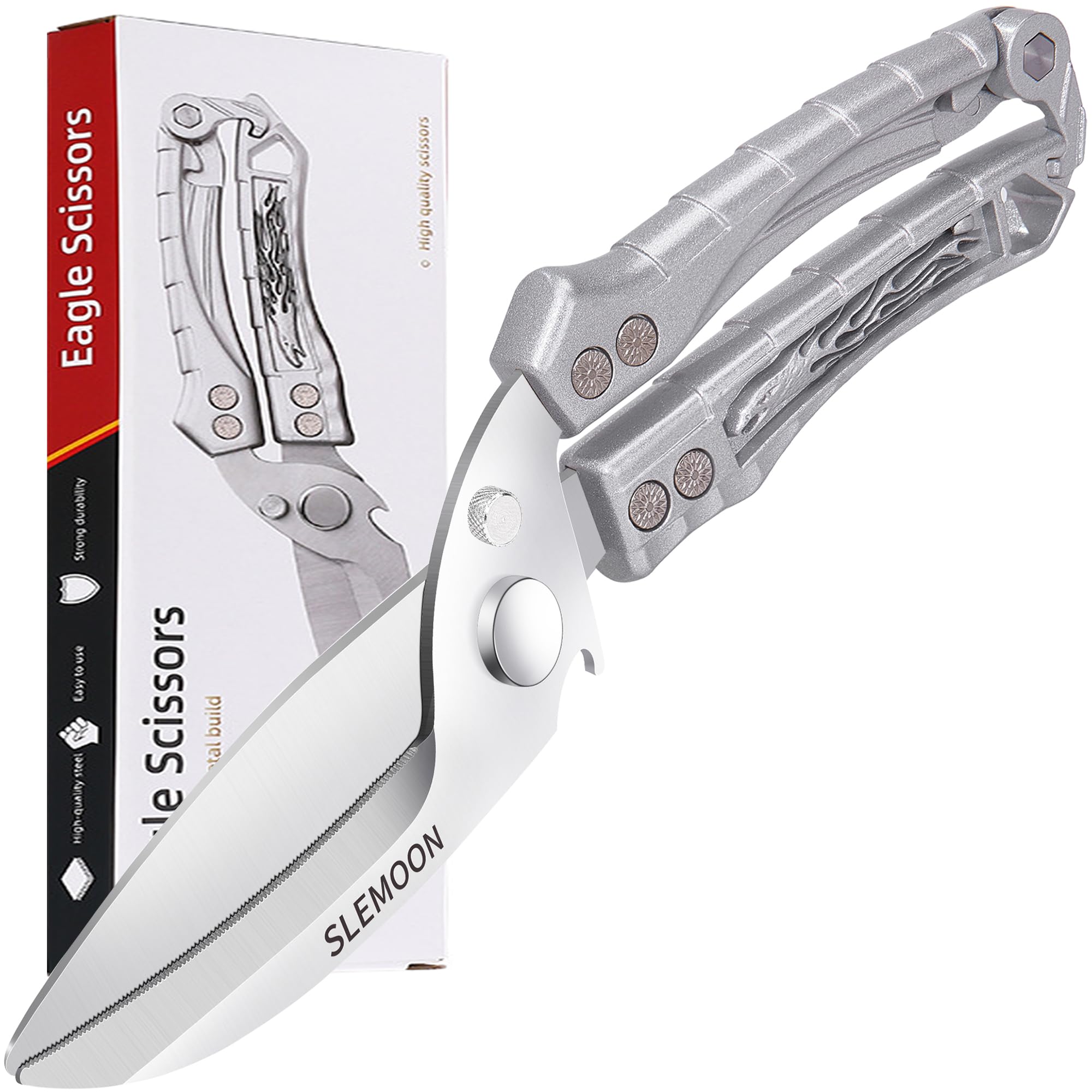 SLEMOON Kitchen Shears Heavy Duty Poultry Shears for Bone,Chicken ...