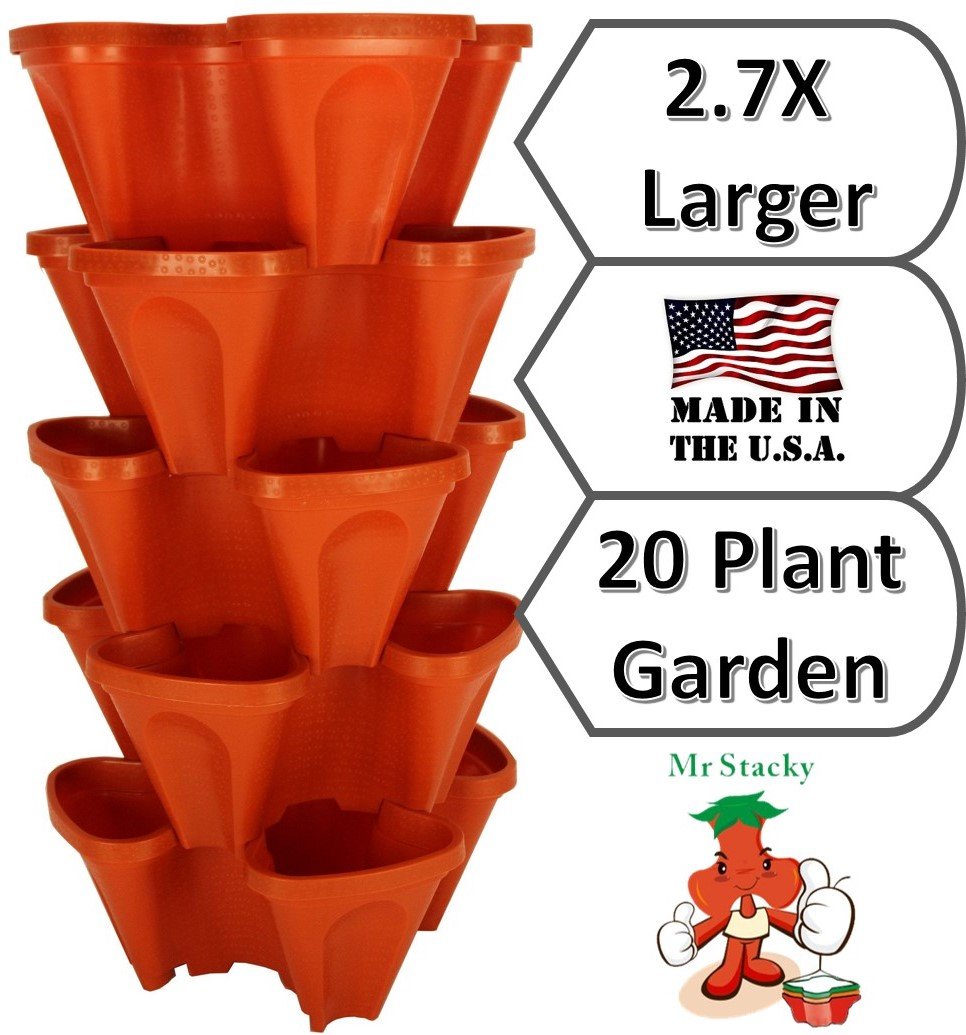 LARGE Vertical Gardening Stackable Planters by Mr. Stacky - Grow More ...