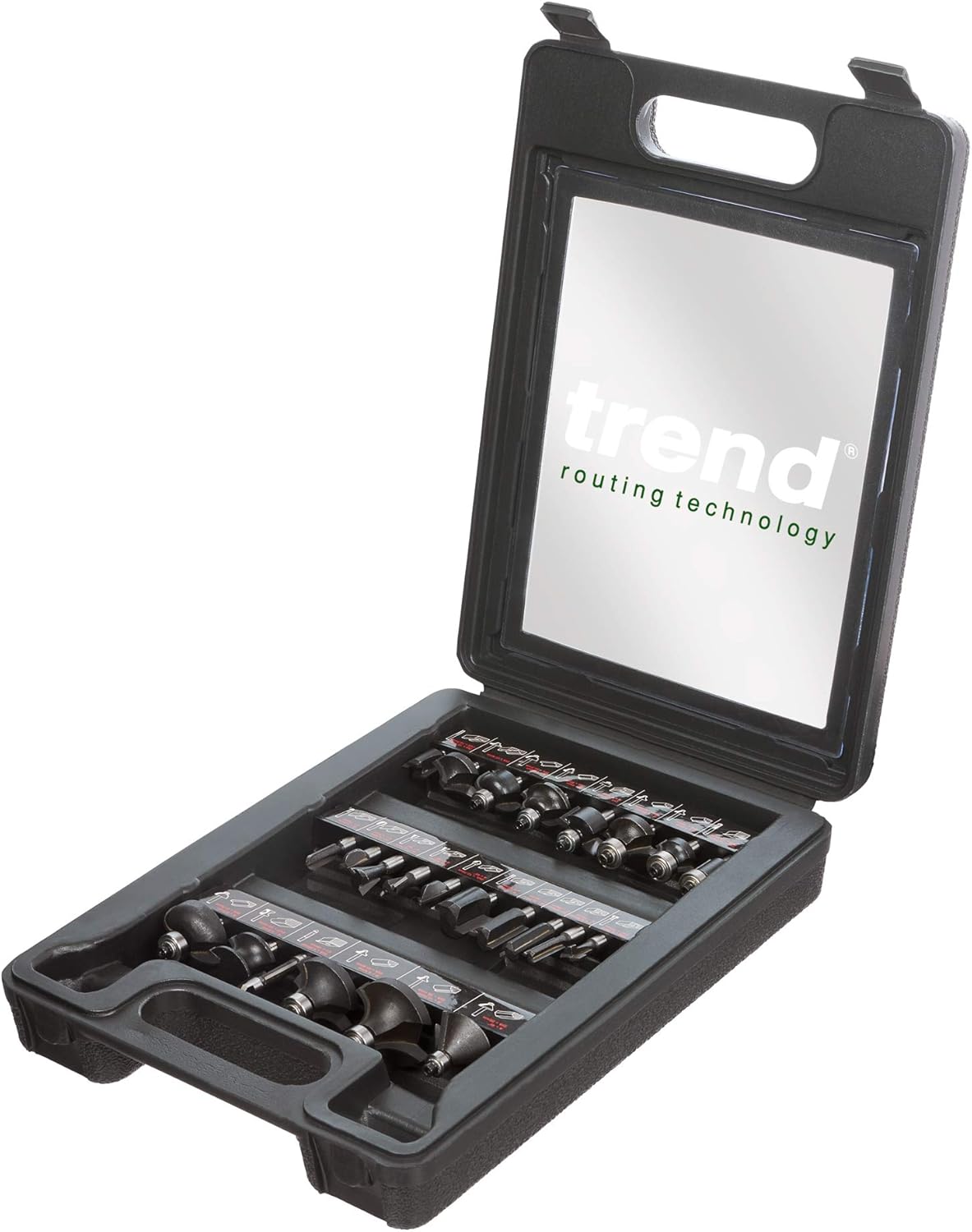 Trend 24 piece router cutter set - 1/4in shank: Amazon.co.uk: DIY & Tools
