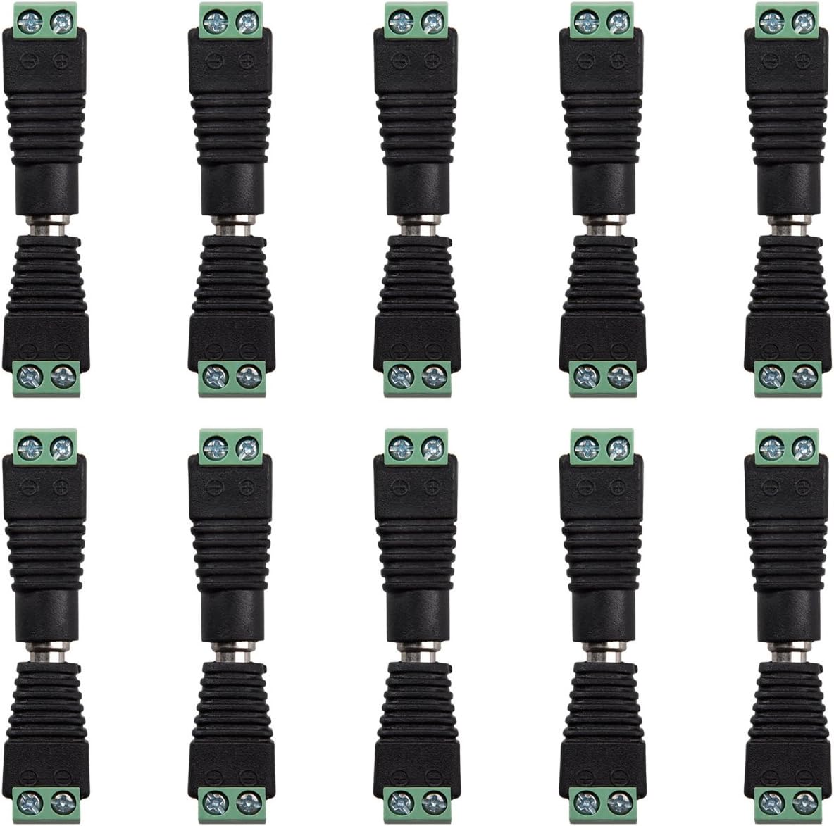 kwmobile DC Connector Adapter Plug Set – 10 Pairs DC Female + Male 12V ...