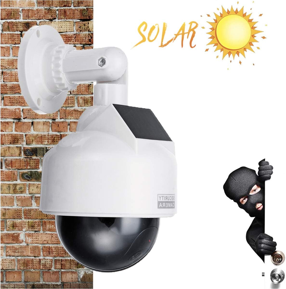Amazon.com : NICROLANDEE Solar Powered Dummy Security Camera, Dummy ...