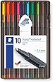 Amazon.com : Staedtler Triplus Rollerball Pen Bonus Pack, 403SB10P ...