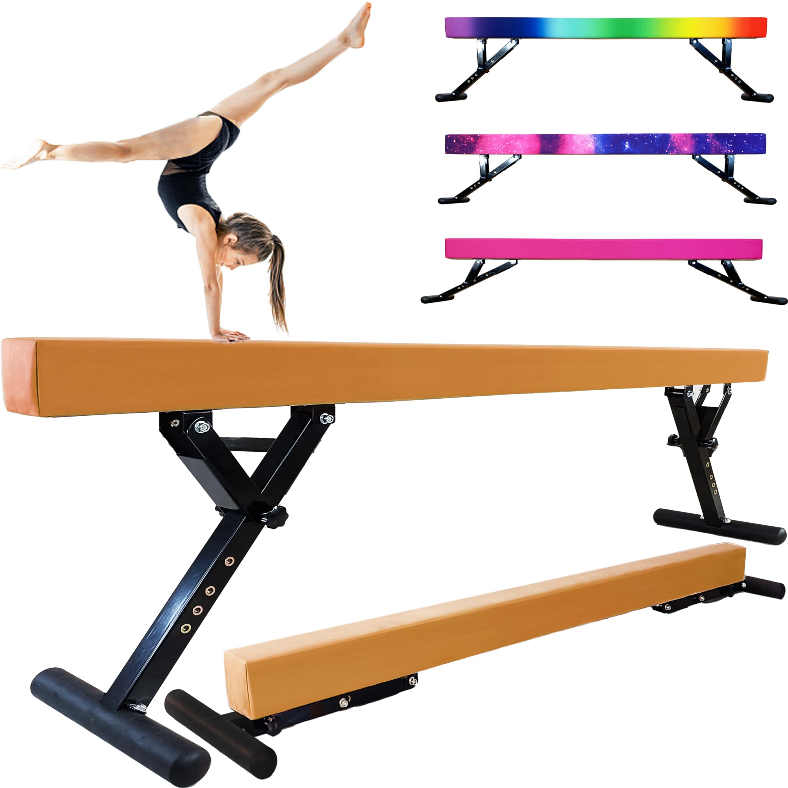 Seliyoo Adjustable Balance Beam,8FT gymnasitcs Beam, Balance Beam for ...