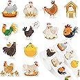 Amazon.com: JarThenaAMCS 1000Pcs Chicken Stickers 12 Designs Cute ...