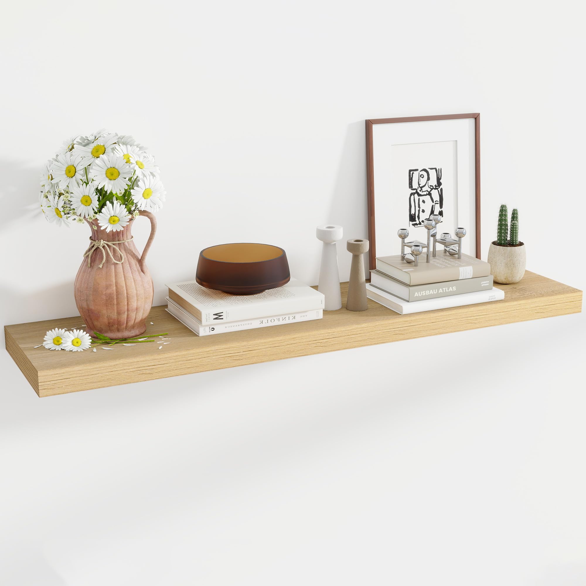 *BLACK* Acovy 48 Inch Floating Shelves, 11.6 Inch Deep Floating Shelves ...