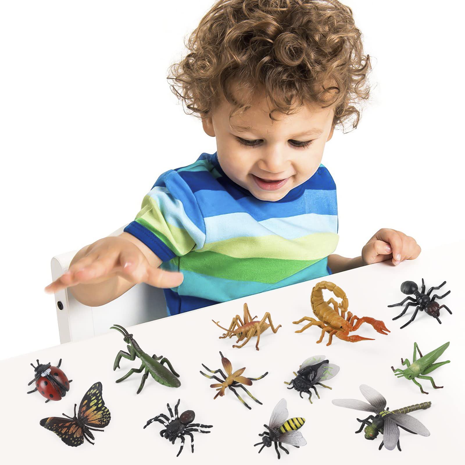 Mua Realistic Insect Toy Figures 12 Pieces Large Plastic Beetle Figures ...