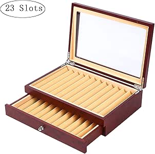 Amazon.com : Lehom 23 Red Wood Pen Display Box Storage Fountain Pen ...