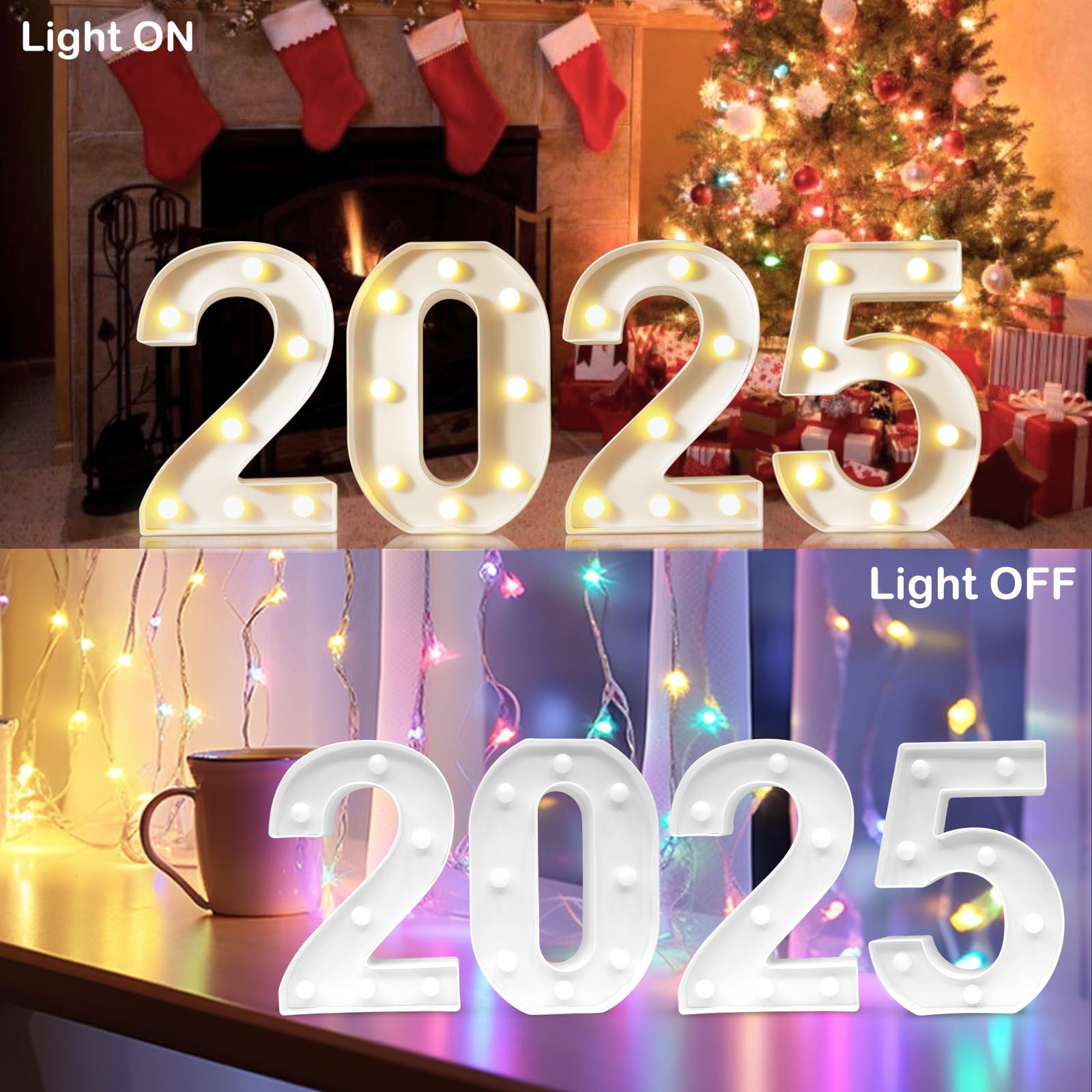 Mua 2025 Number Sign, 2025 Marquee Light Up Numbers for Halloween ...