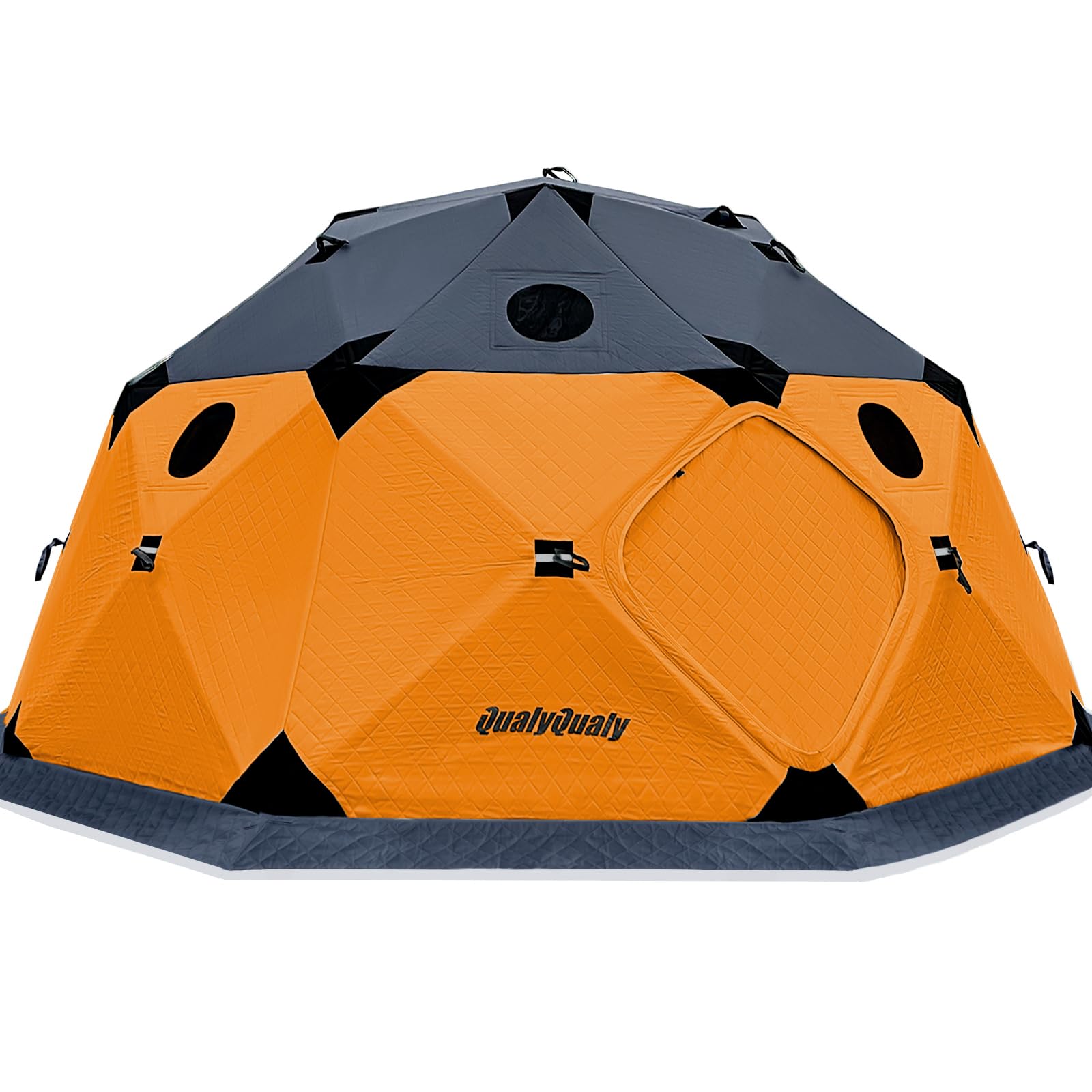 QualyQualy Ice Fishing Tent with Floor, 8-10 Person Insulated Ice ...