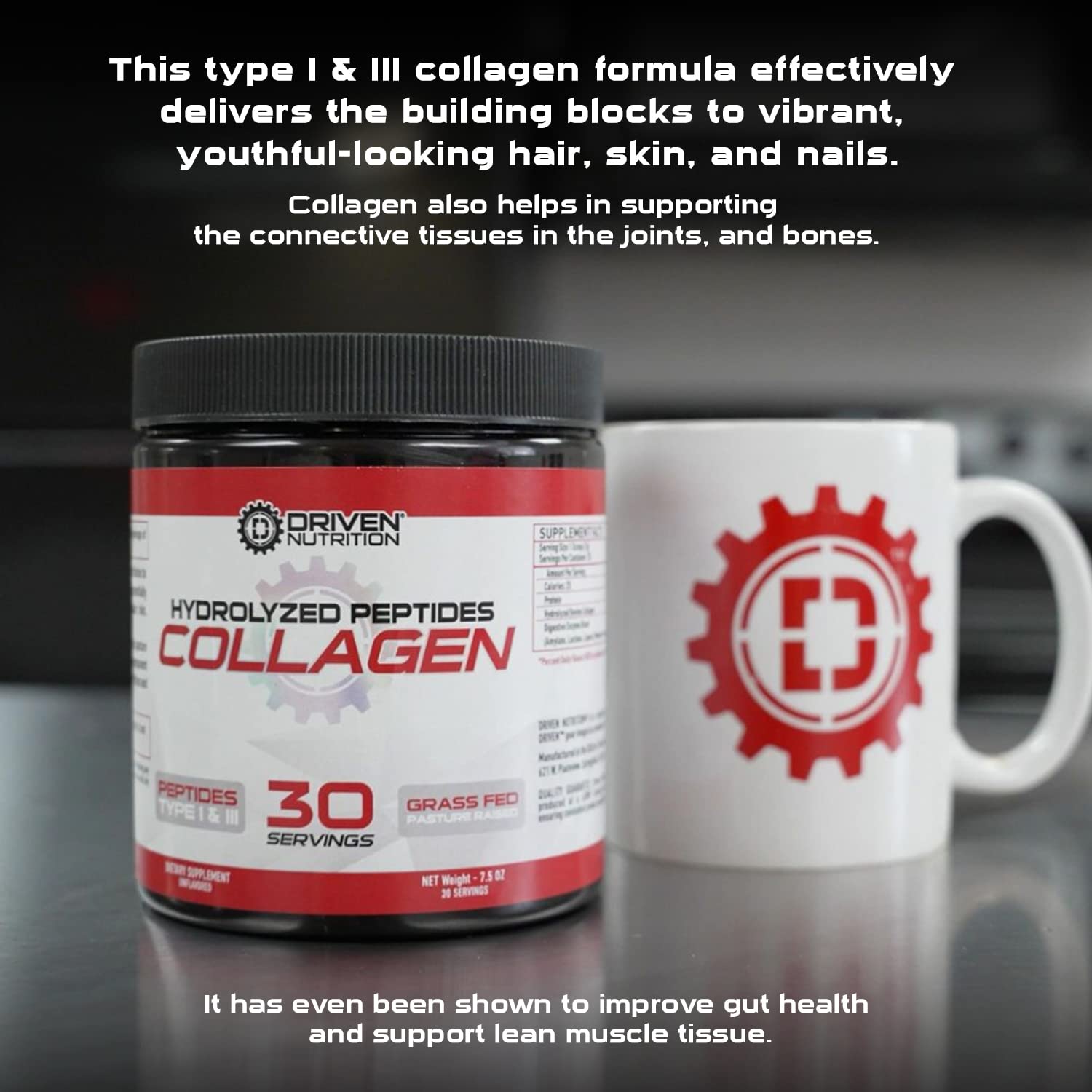 Mua Driven Nutrition Collagen Peptides Powder, Unflavored - 100% Grass ...