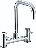 Bristan OMEGA Bathroom Basin Taps in Chrome & Gold with Ceramic Disc ...