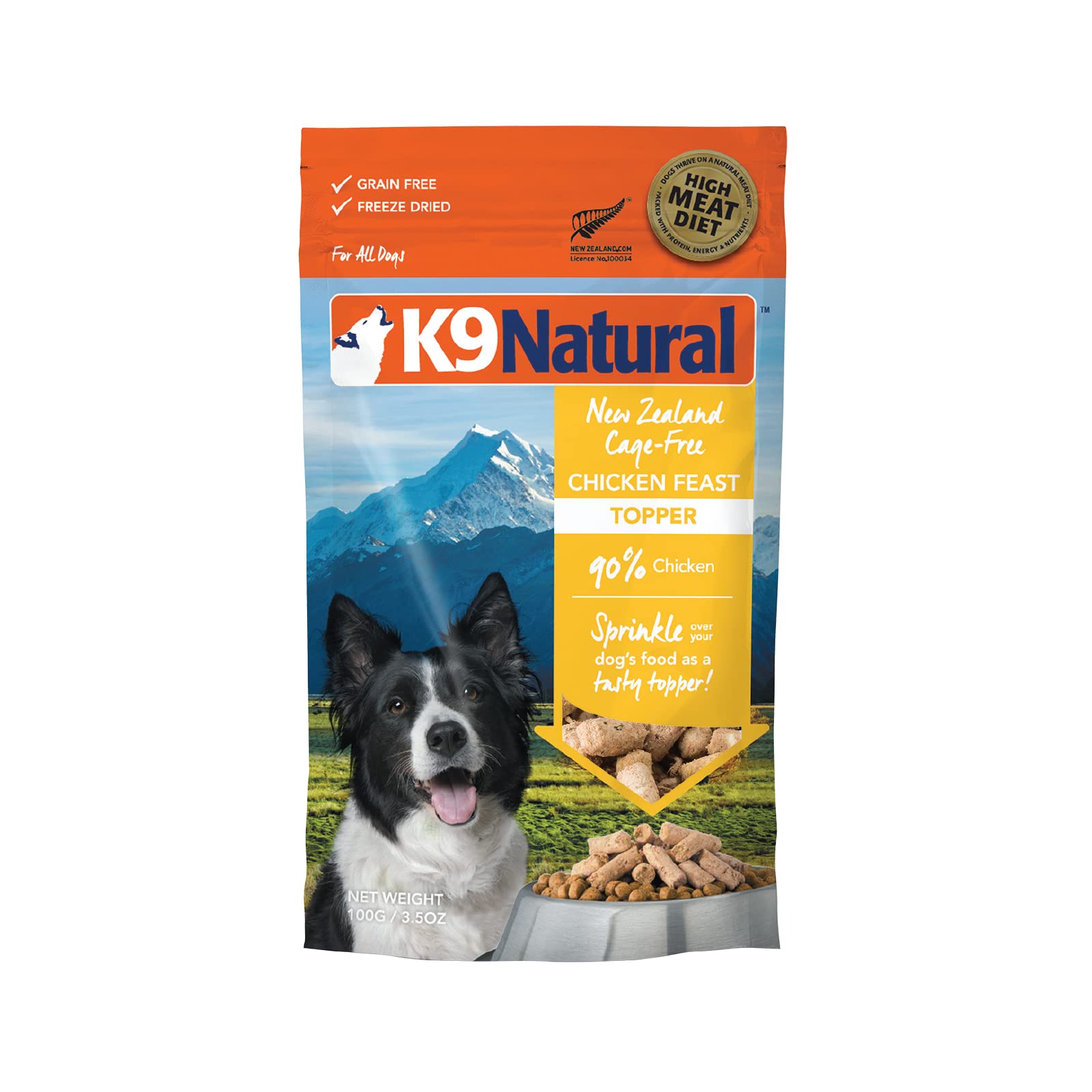 K9 Natural - Grain Free Freeze Dried Dog Food Topper - Chicken, 3.5oz ...