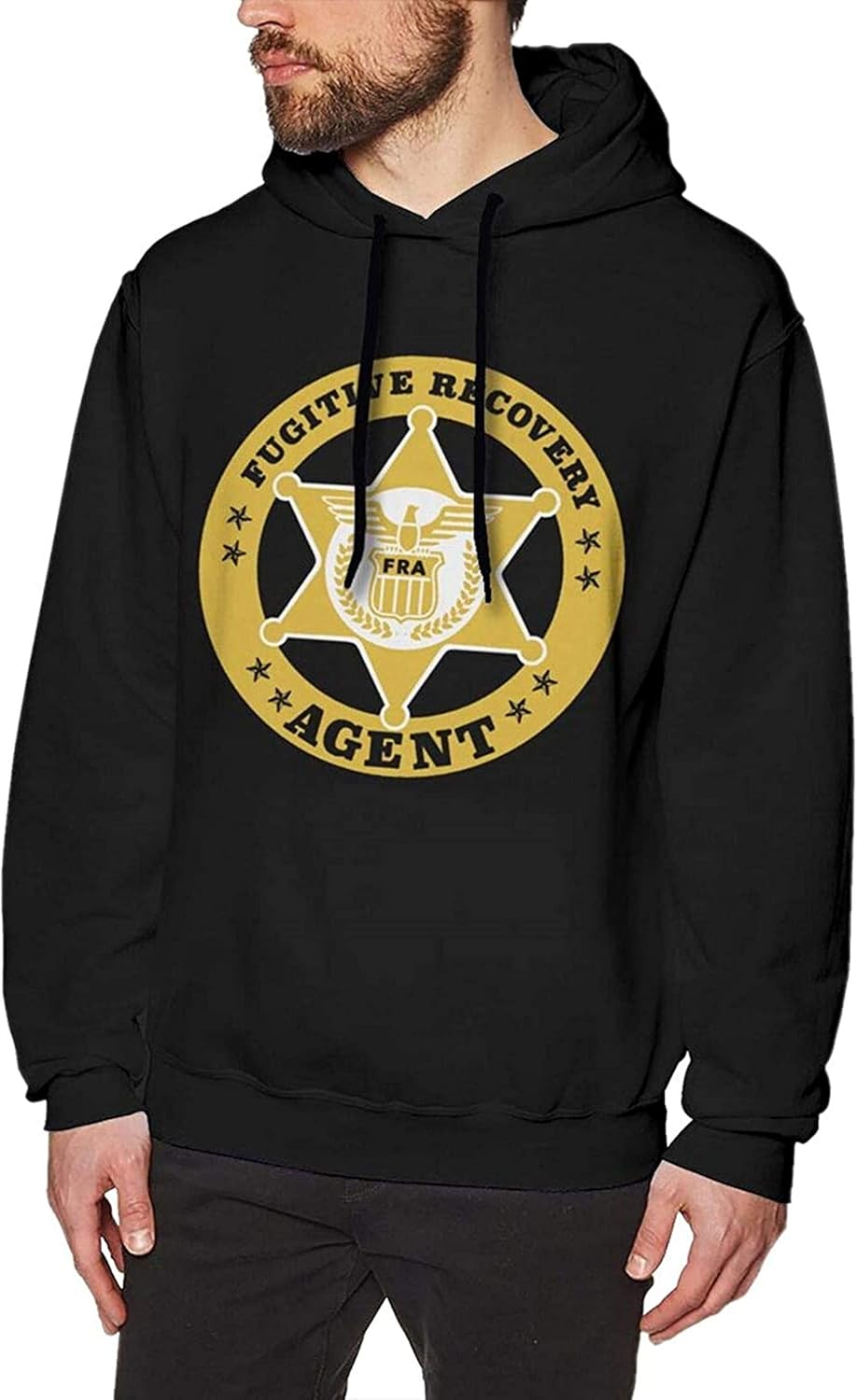 FUGITIVE RECOVERY AGENT hoodies for men custom print Fleece Pullover ...