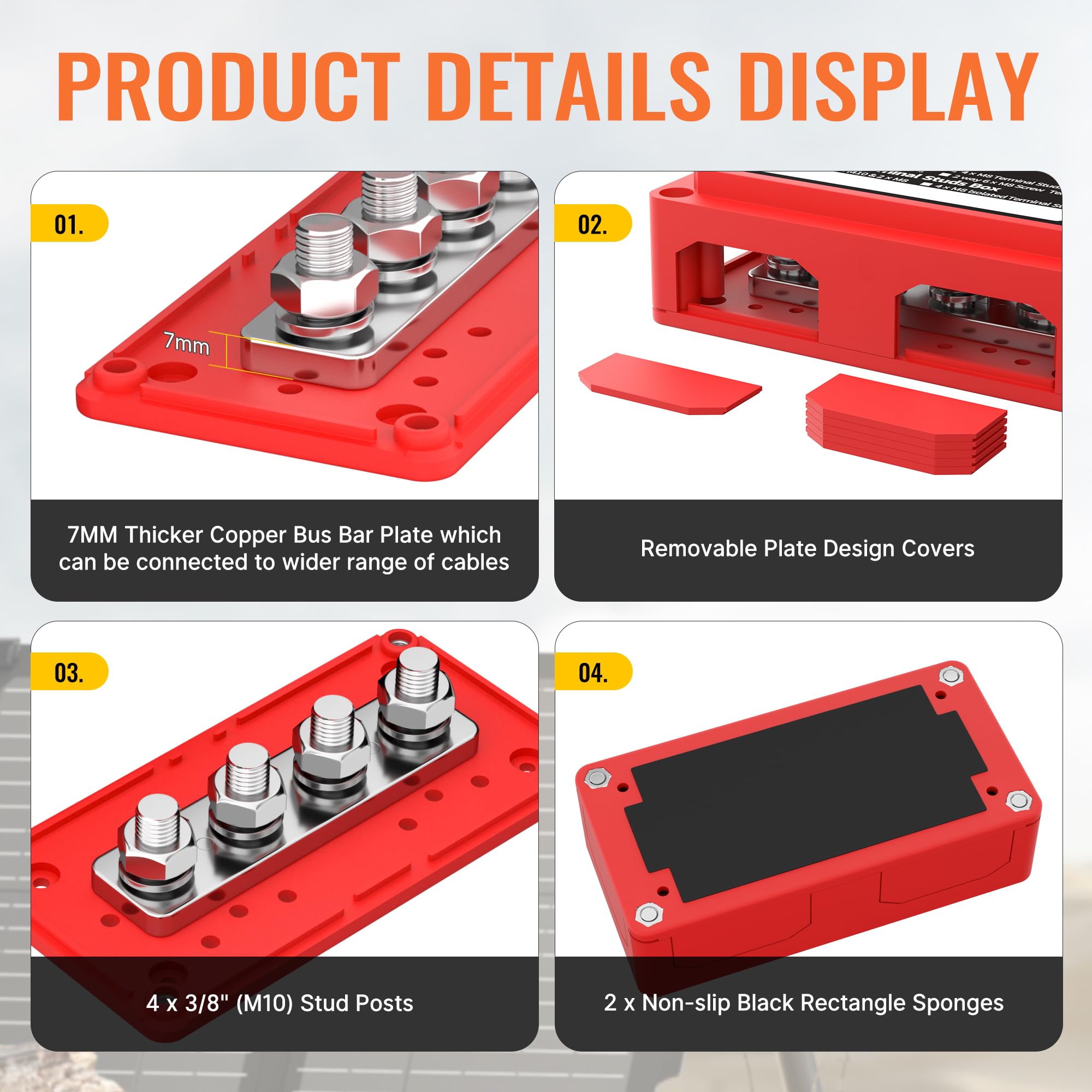 Mua Joinfworld 300A Bus Bar 12V DC Waterproof Power Distribution Block ...