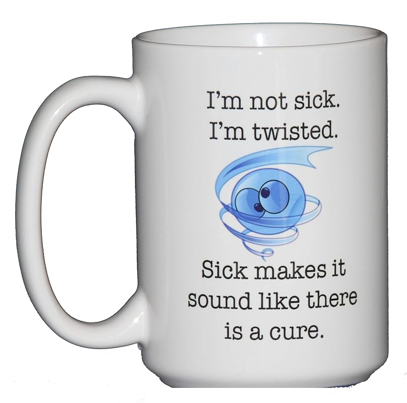 Amazon.com: I'm not Sick, I'm Twisted Emoji Dark Humor Funny Coffee Mug ...