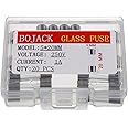 BOJACK 5x20mm 1A 1amp 250V 0.2 x 0.78 Inch F1AL250V Fast-Blow Glass Fuses(Pack of 20 Pcs ...