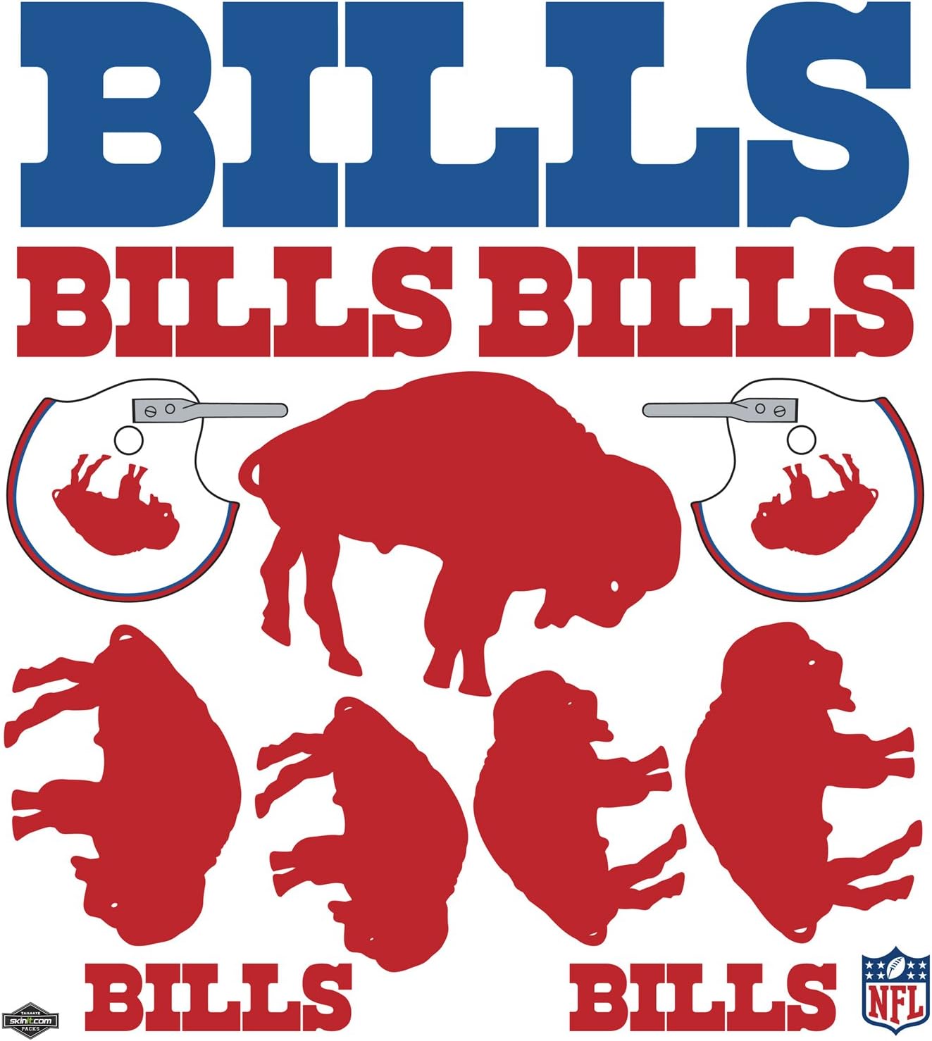 Amazon.com : Skinit NFL Buffalo Bills Skinit Car Decals Large - 49" x ...