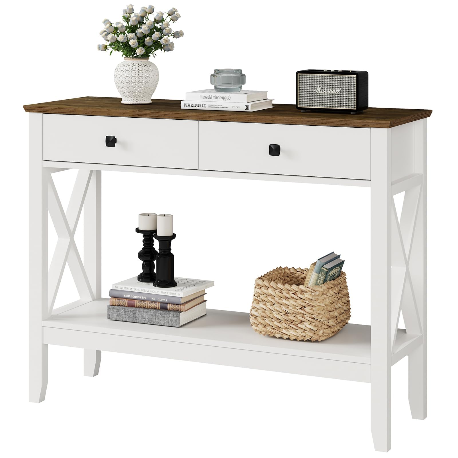 Lomojo Console Table,Sofa Table 13.8" D x 39.37" W x 31.5" HEntryway ...