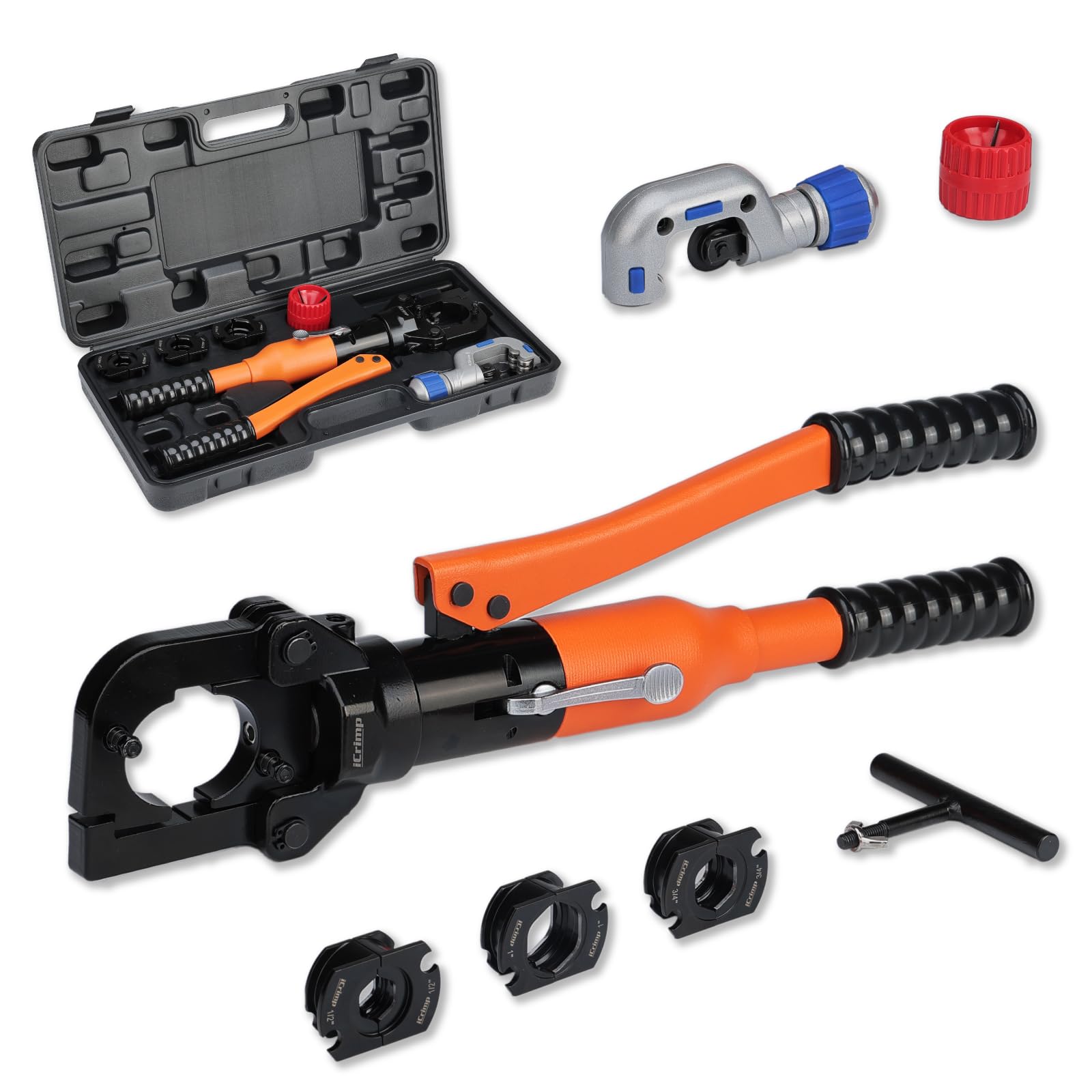 ICrimp Hydraulic Copper Crimping Tool, Propress Tool Kit With 1/2",3/4 ...