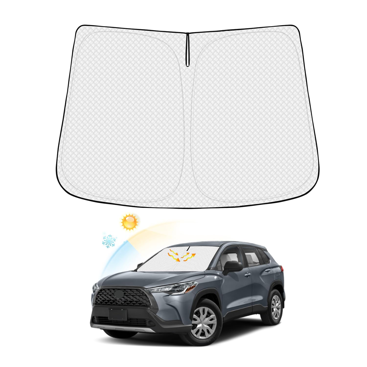 Canvcle Windshield Sun Shade for 2022-2025 Toyota Corolla Cross (Not ...