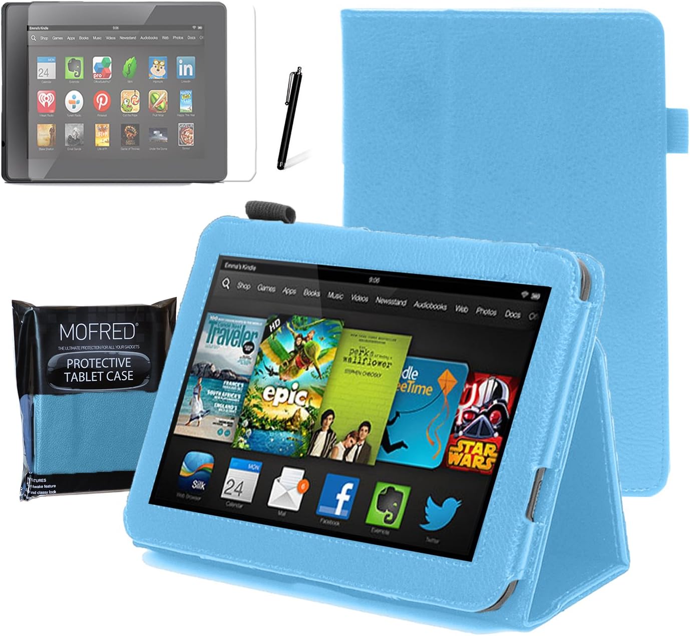 MOFRED® Light Blue Kindle Fire HD 7: Amazon.co.uk: Electronics