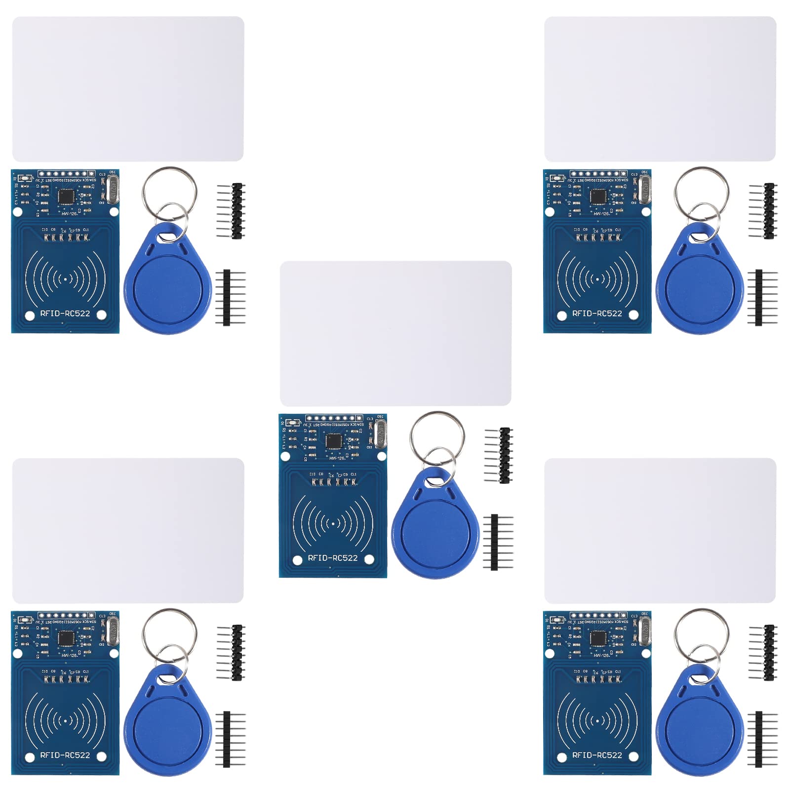 Mua 5PCS RFID Kit Mifare RC522 Reader Module RF IC Card Sensor Module ...
